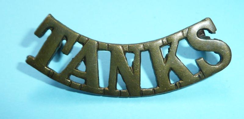 The Quartermaster's Store | WW1 'Tanks' Royal Tank Corps Brass Shoulder ...