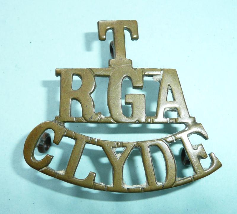 The Quartermaster's Store | T / RGA / Clyde One Piece Brass Shoulder Title