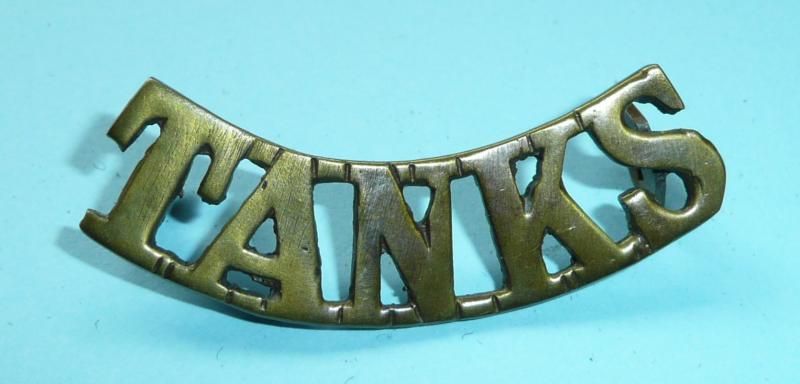 The Quartermaster's Store | WW1 Tanks Brass Shoulder Title